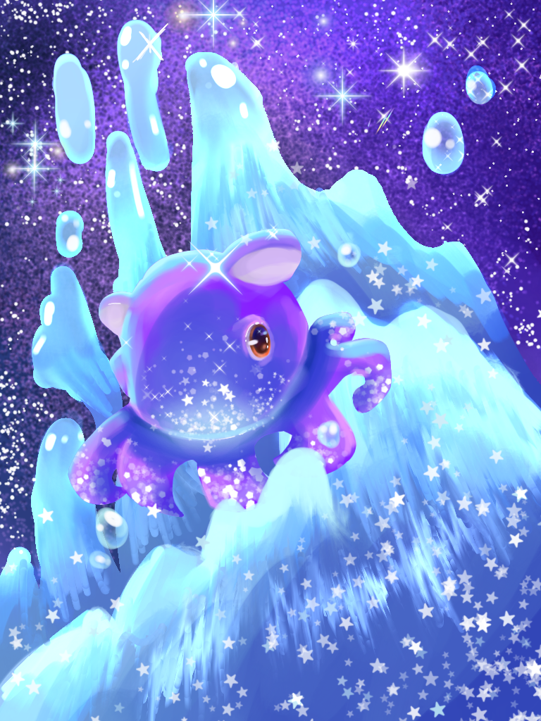 umbrella octopus🌊🐙🌌 - ibisPaint