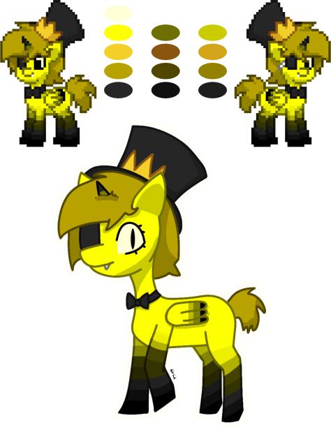 My ponytown Bill Cipher skin - ibisPaint