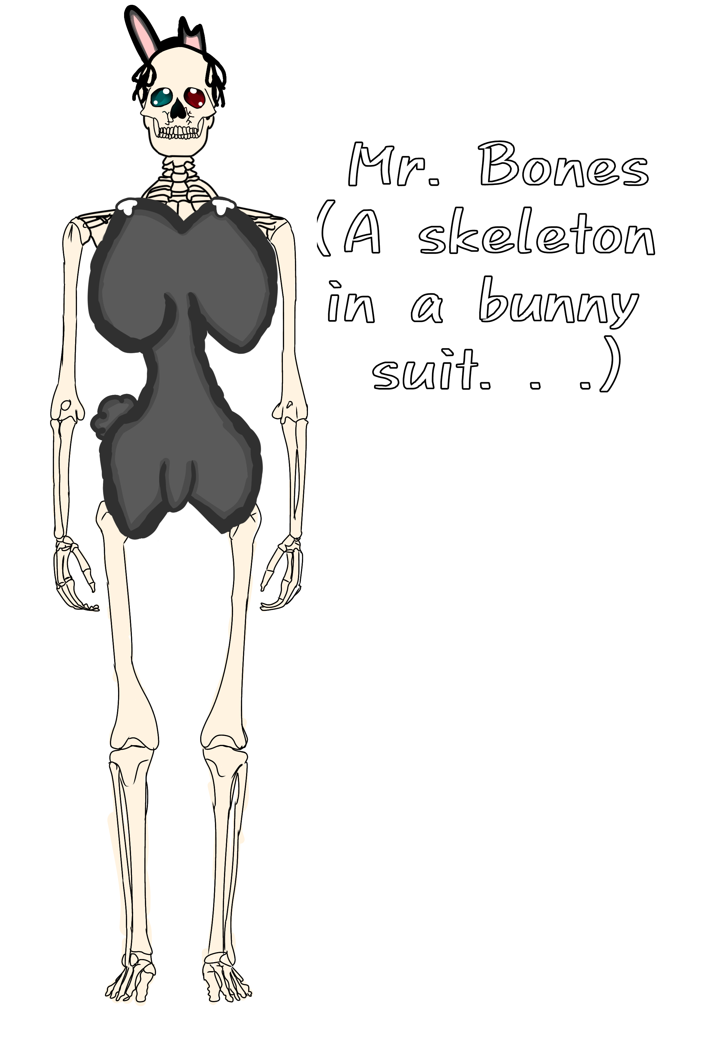 A skeleton in a bunny suit. . . - ibisPaint