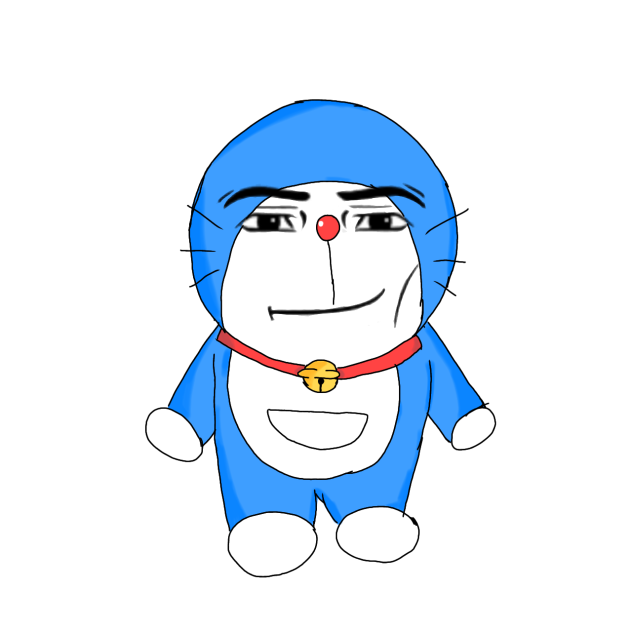 Doraemon with man face - ibisPaint