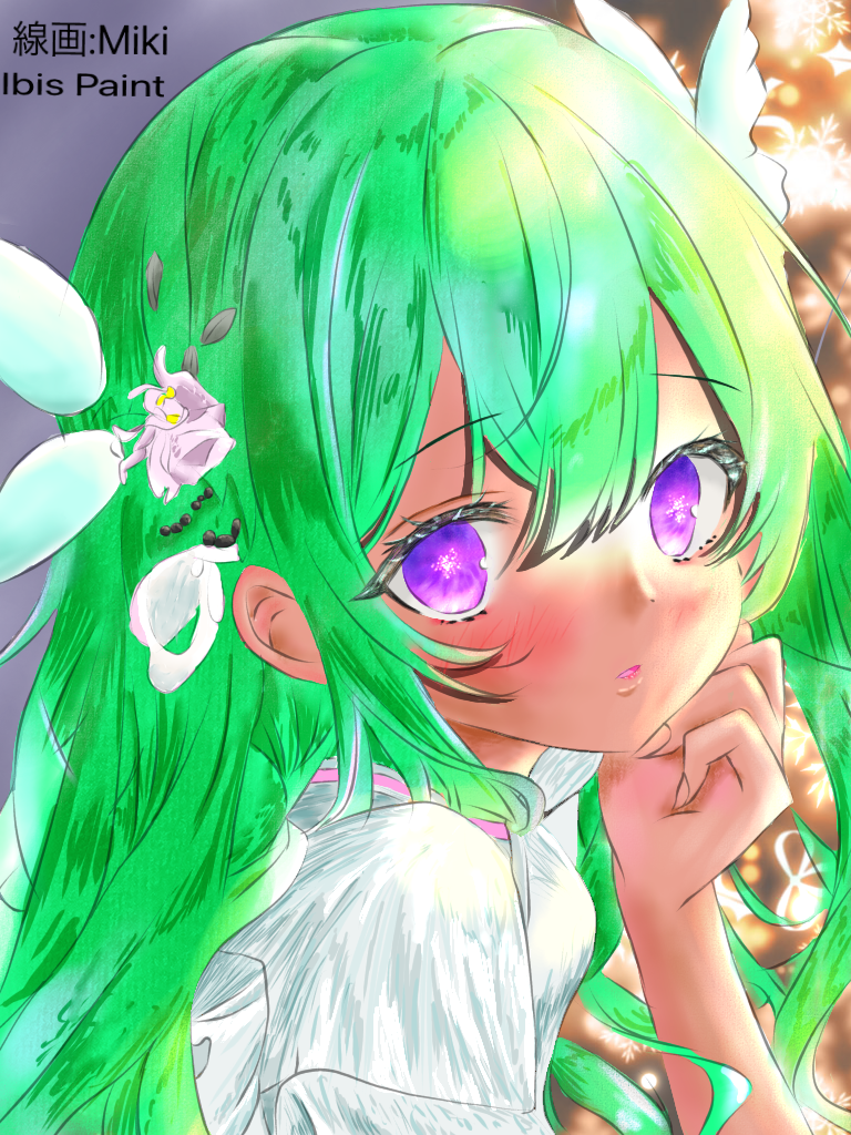 【線画Miki Hさん】今年最後のイルミネーション - ibisPaint