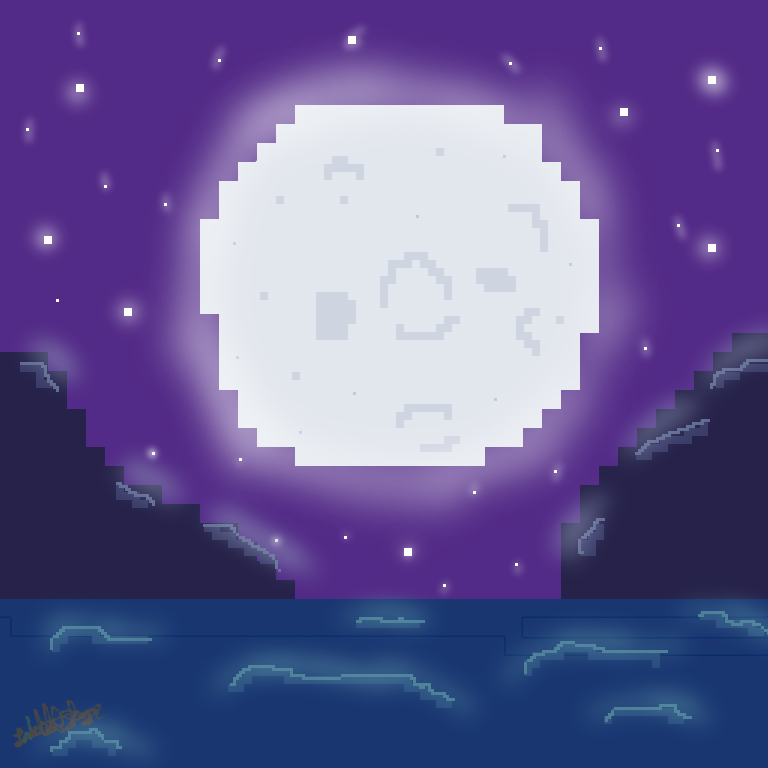 Pixel moon - ibisPaint