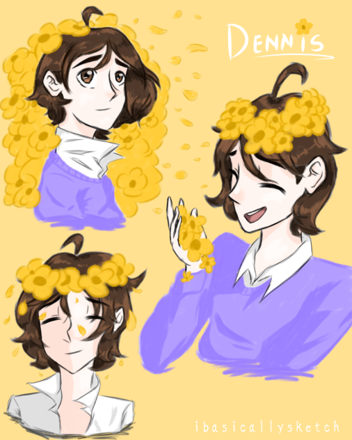 redrawn oc flower boi dennis 🌻 - ibisPaint