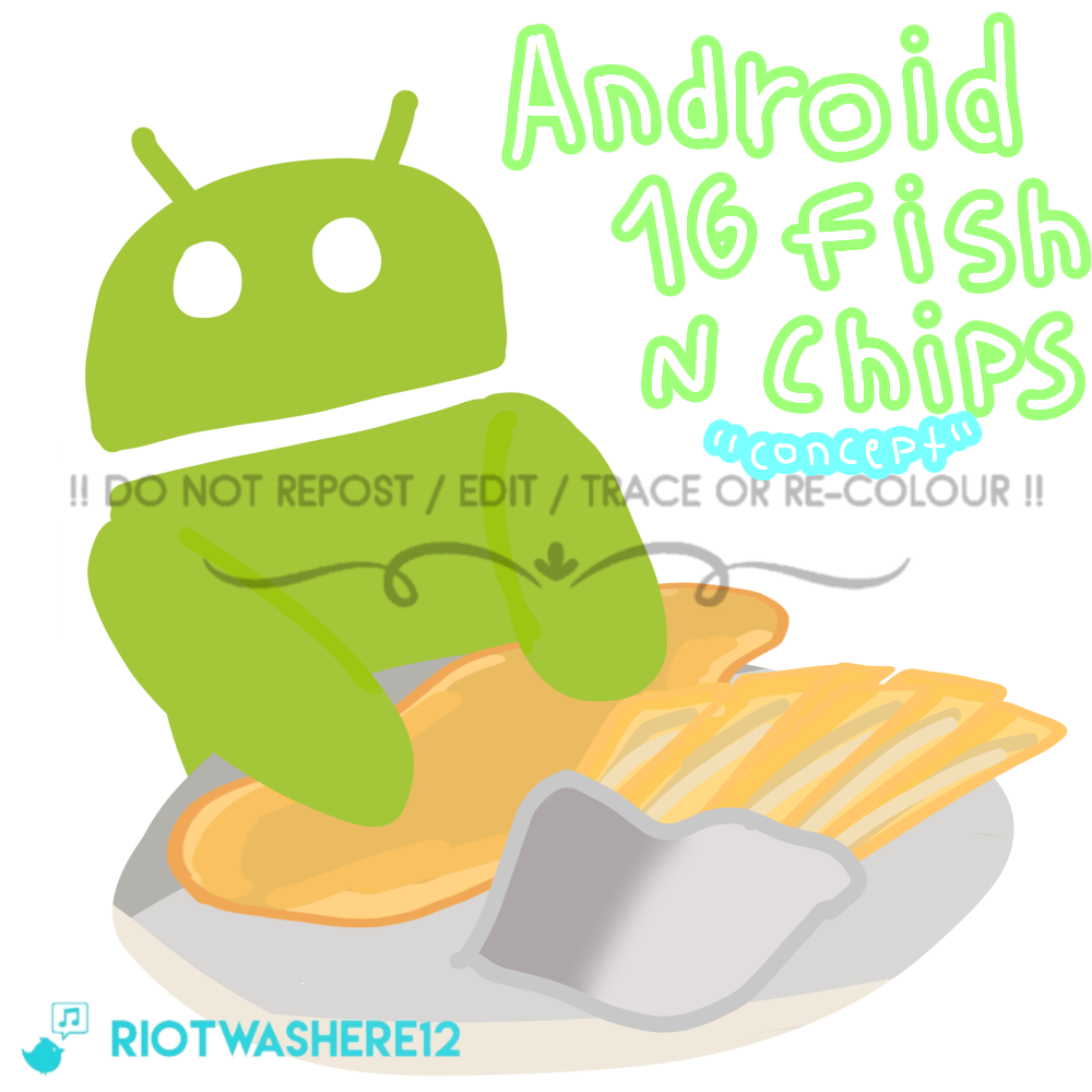 Android Fish n Chips Concept,Fanmade - ibisPaint