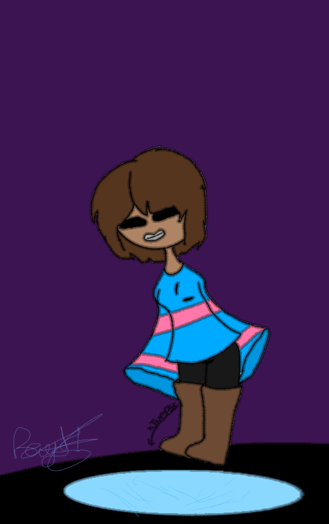 Frisk and puddles (Undertale fanart) - ibisPaint
