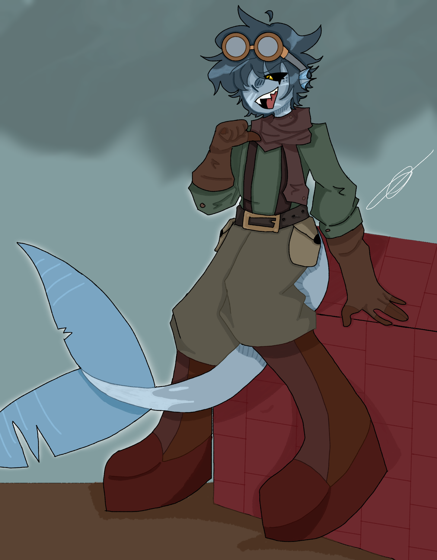 my silly little fish boy - ibisPaint