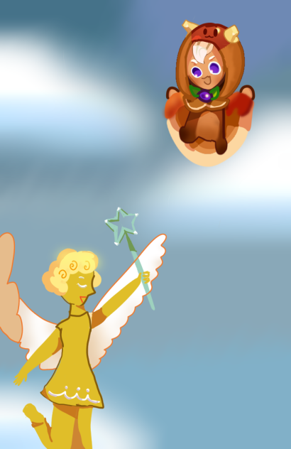 Pancake cookie and Angel cookie - ibisPaint