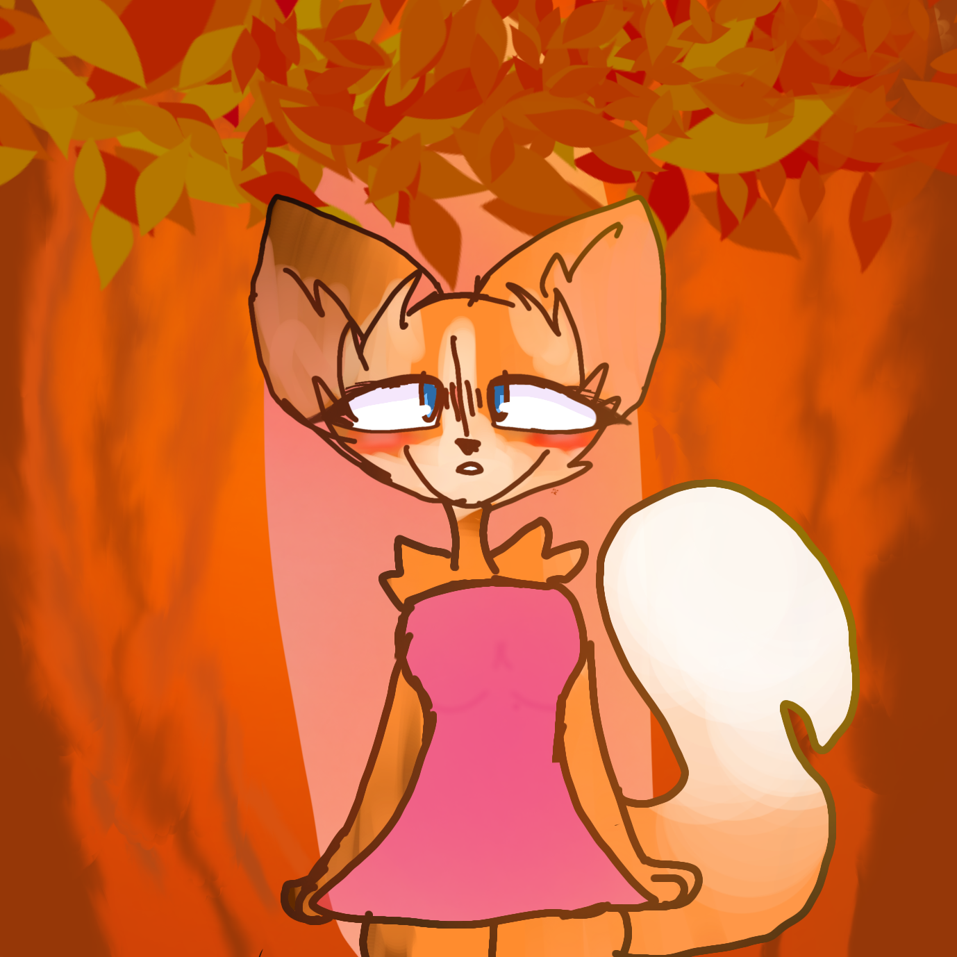 fox in fall - ibisPaint