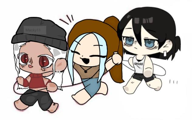 Cute rope holding collab - ibisPaint