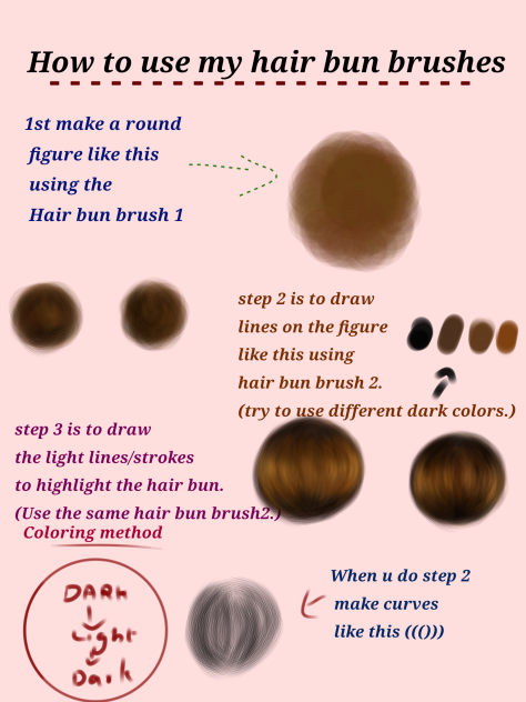 How to draw hair buns - ibisPaint