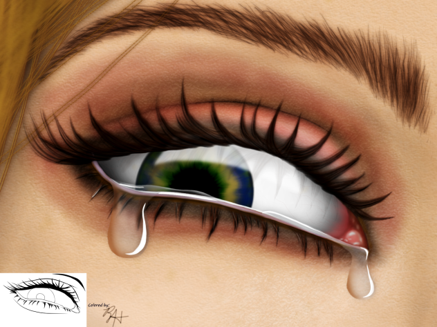 憐憫(線画) Colored by RAH - ibisPaint