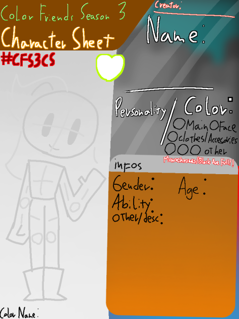 Color Friends Season 3 Character sheet - ibisPaint