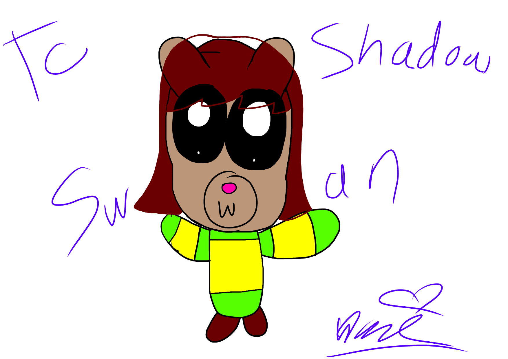 Here is my hamster oc Shadow Swan - ibisPaint
