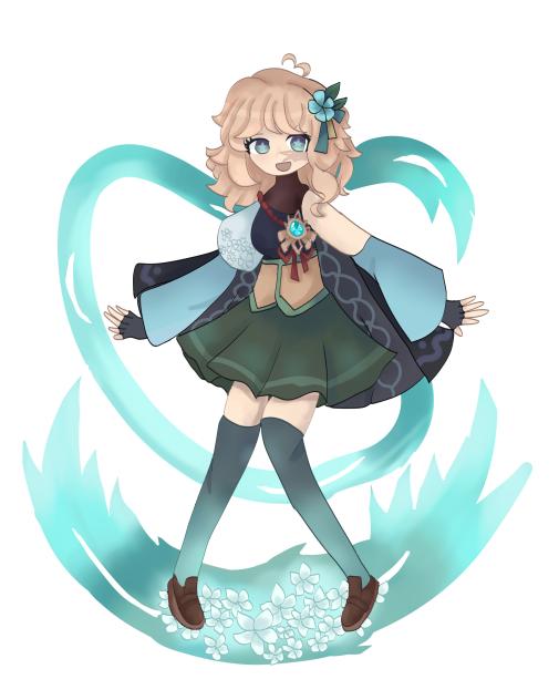 Cocona Tori genshin oc splash art - ibisPaint