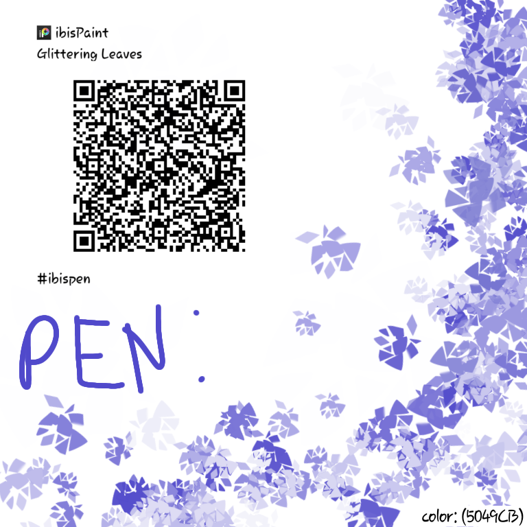 Glittering Leaves QR Code + Color - ibisPaint