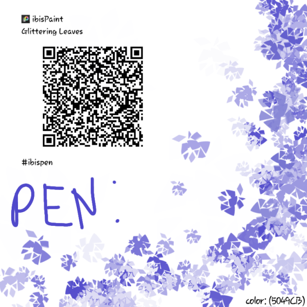 Glittering Leaves QR Code + Color - ibisPaint