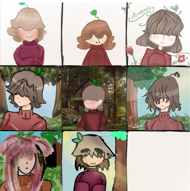 Collab cute leaf girl - ibisPaint