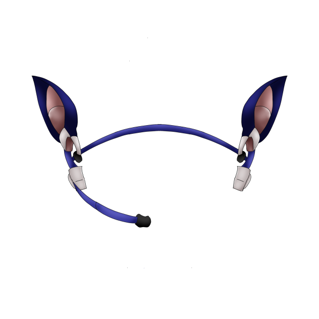 Cat ear headset Microphone-Navy - ibisPaint