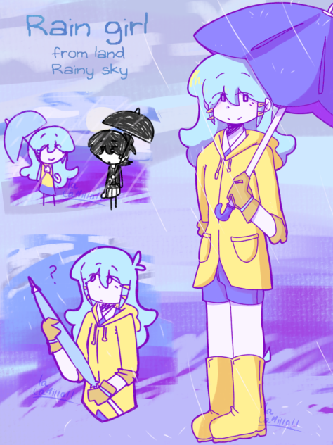Rain girl! Omori oc - ibisPaint
