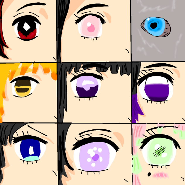 demon Slayer eyes character - ibisPaint