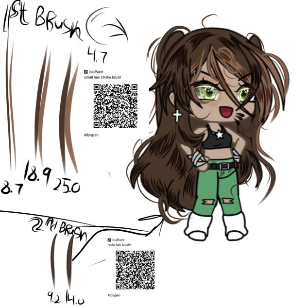 2 hair brushes for your gacha editing! - ibisPaint