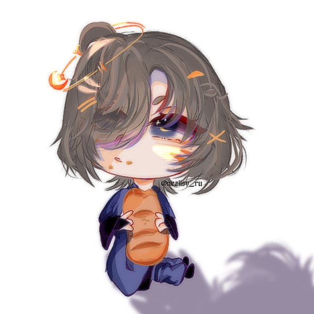 eating bread - ibisPaint