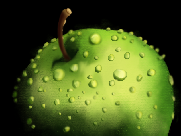 Realistic apple (trying something new) - ibisPaint