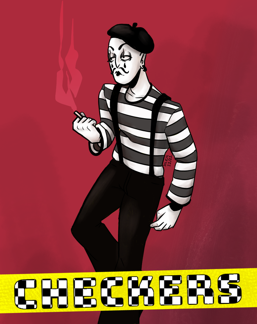 Checkers from Drawtectives Season 2 - ibisPaint