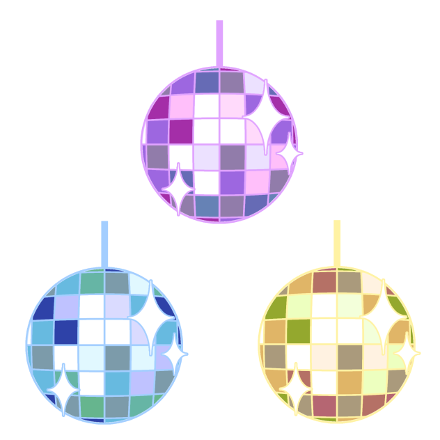 Disco ball stickers2 - ibisPaint