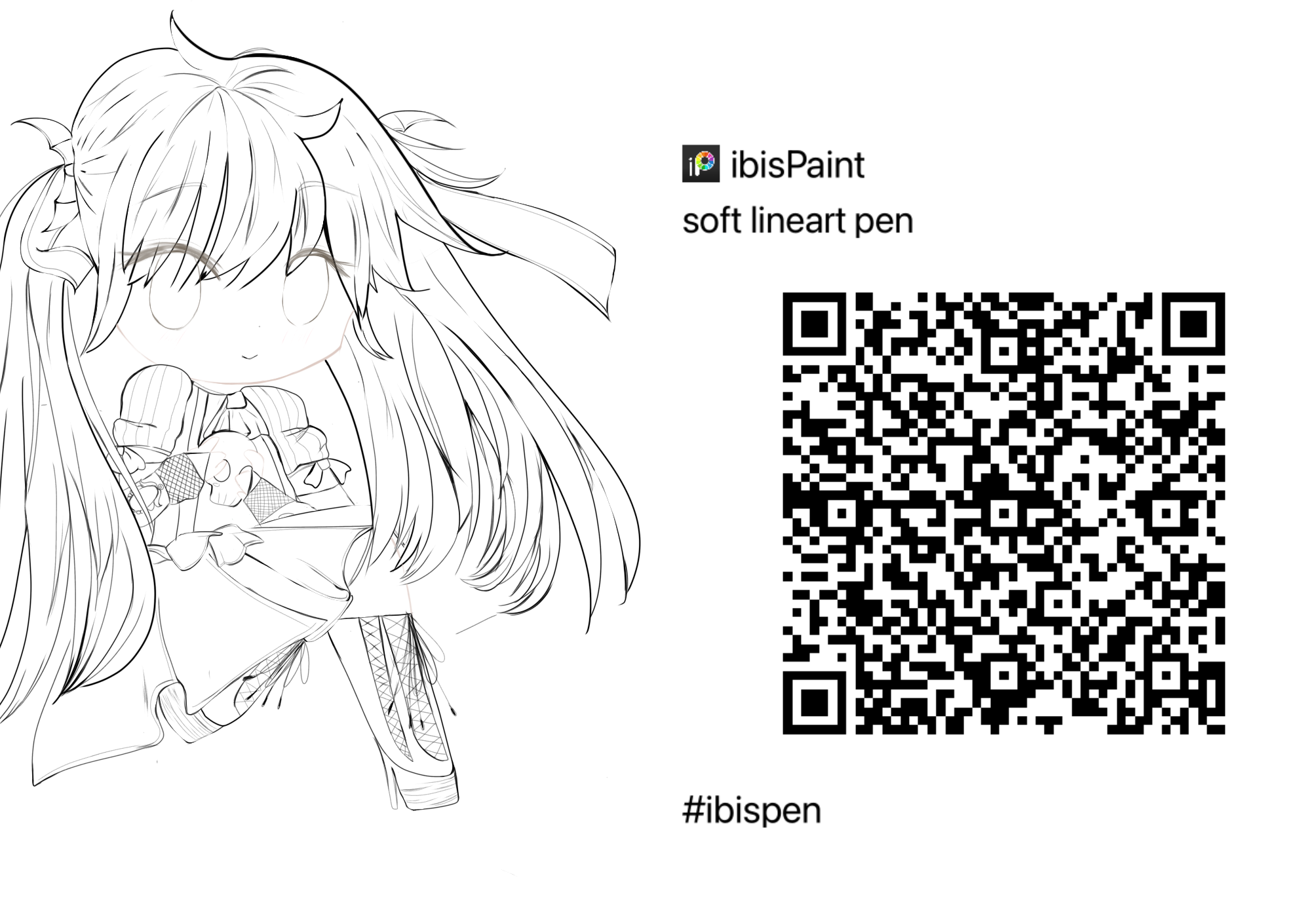 soft lineart pen QR code - ibisPaint