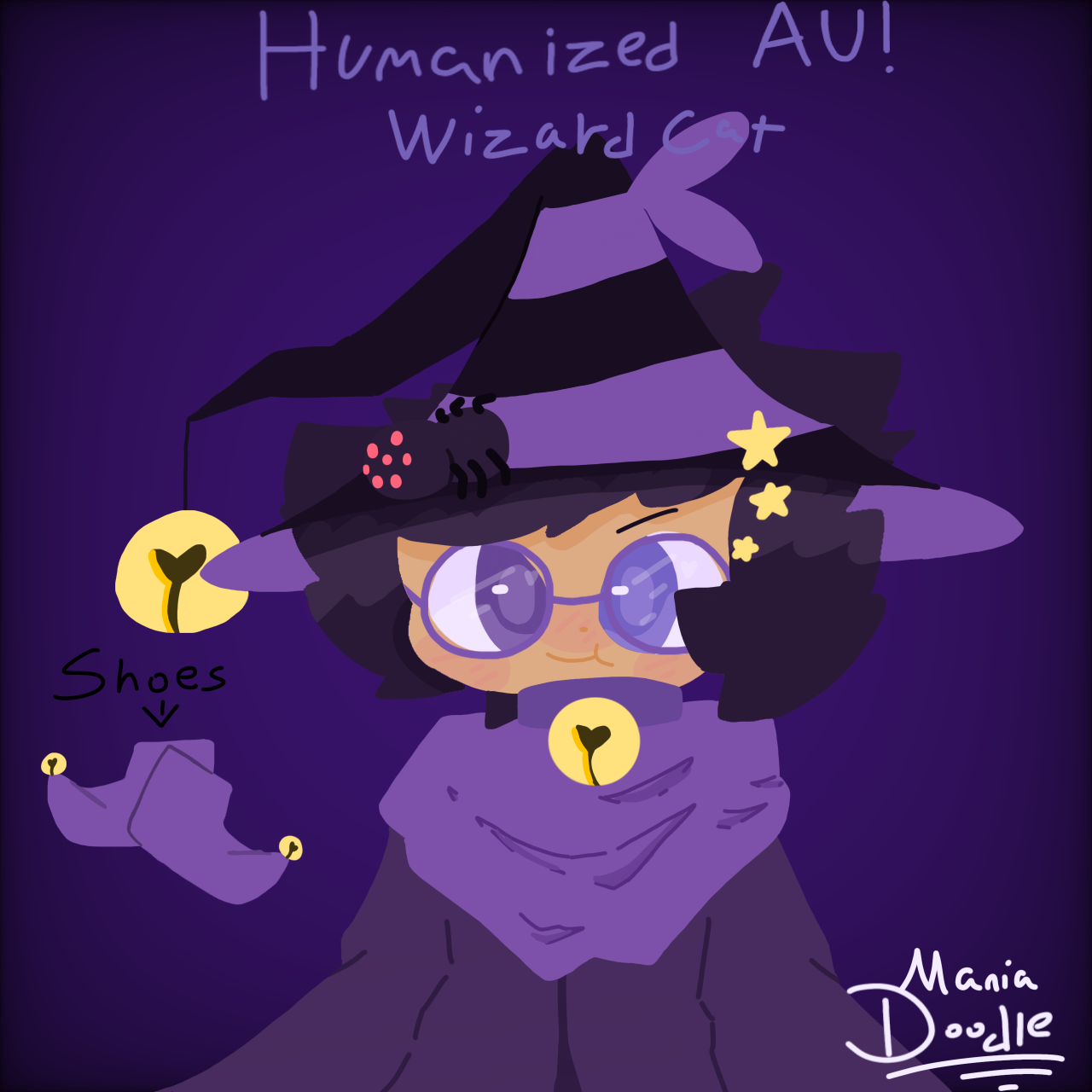 Human AU! Wizard Cat 🌙🐈‍⬛🪄 - ibisPaint
