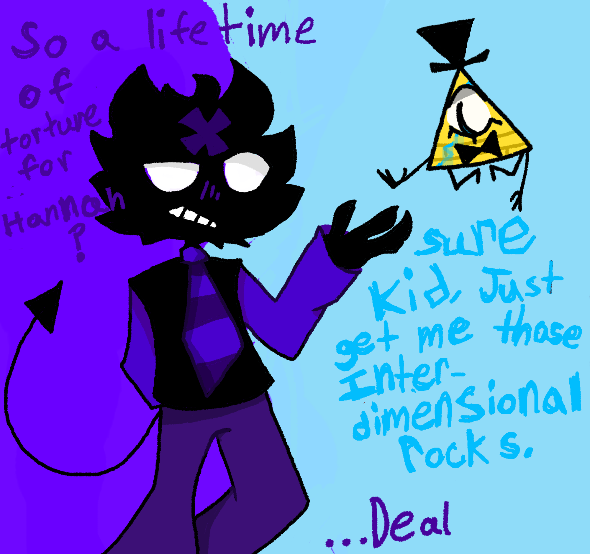 Bill Cipher and one on my Oc's - ibisPaint