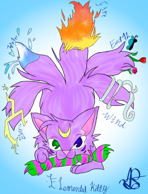 Elemental kitty - ibisPaint