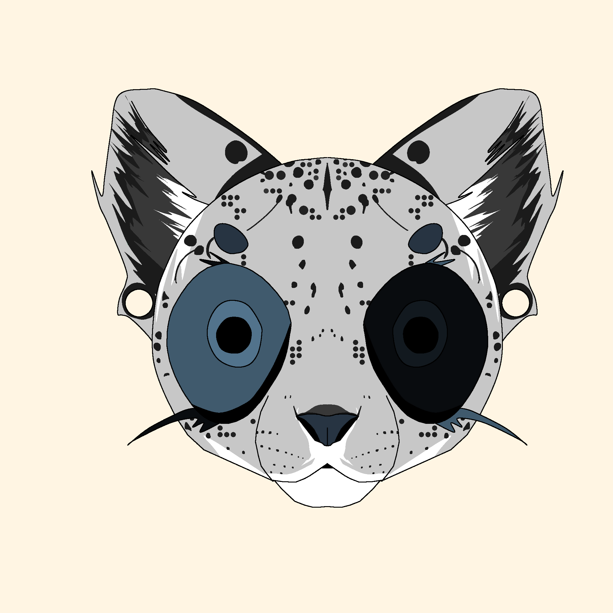 snow leopard mask - ibisPaint