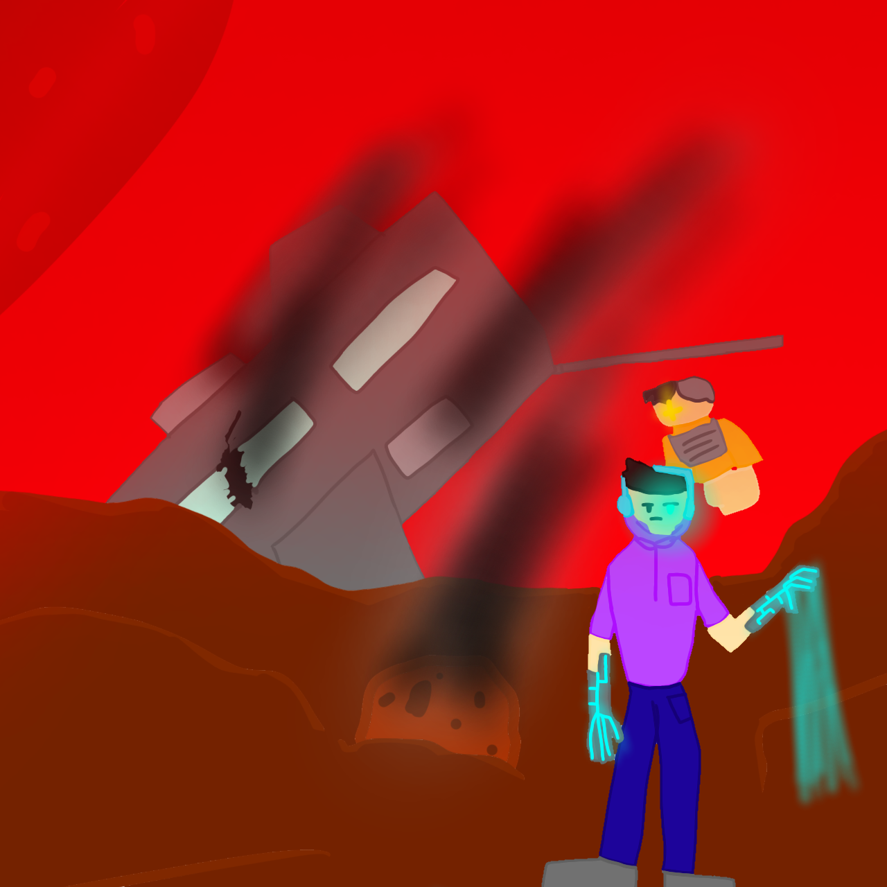 crashed in planet war - ibisPaint