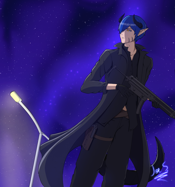 Guard Job at the Road - ibisPaint