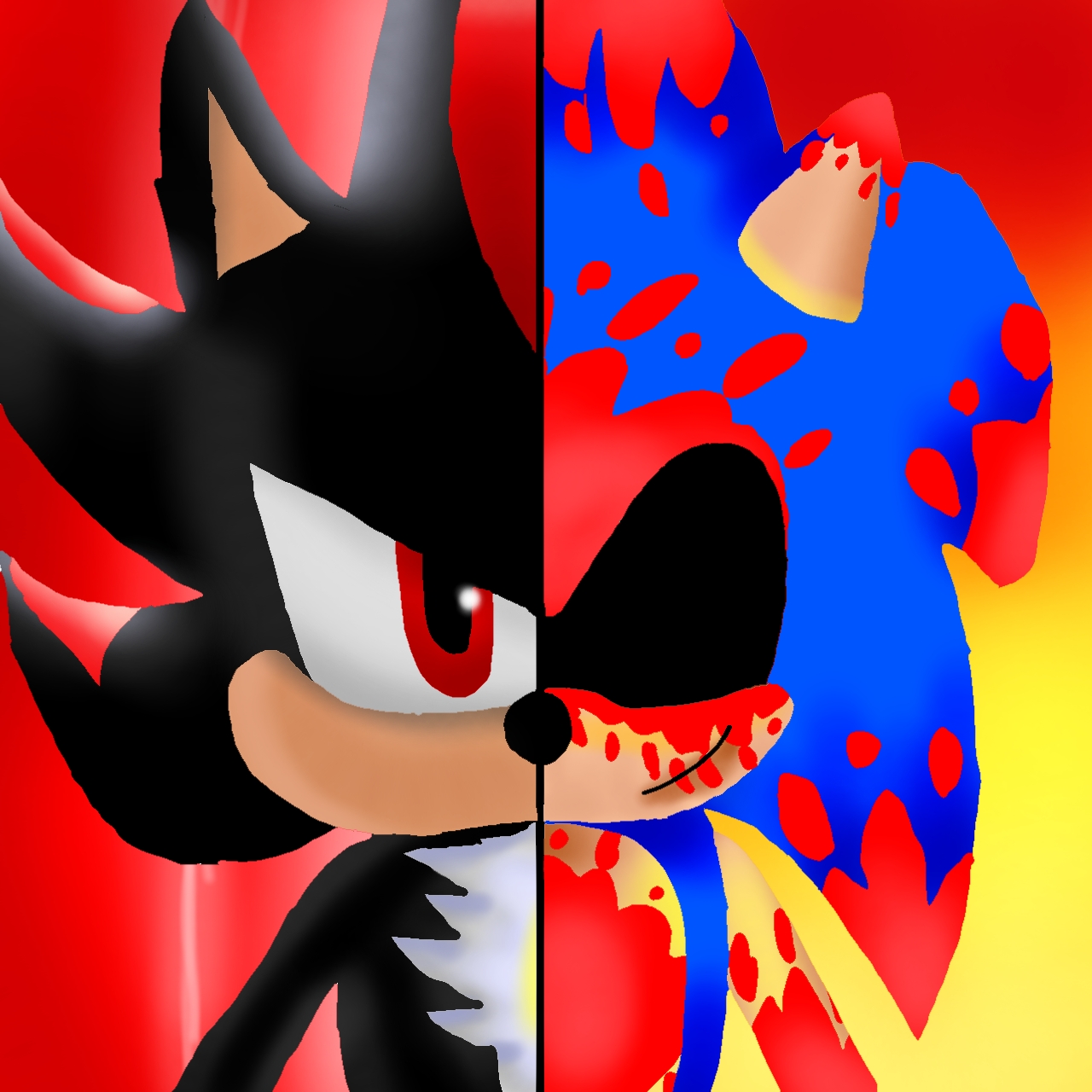 sahdow vs sonic.exe - ibisPaint