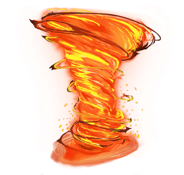 Fire tornado - ibisPaint