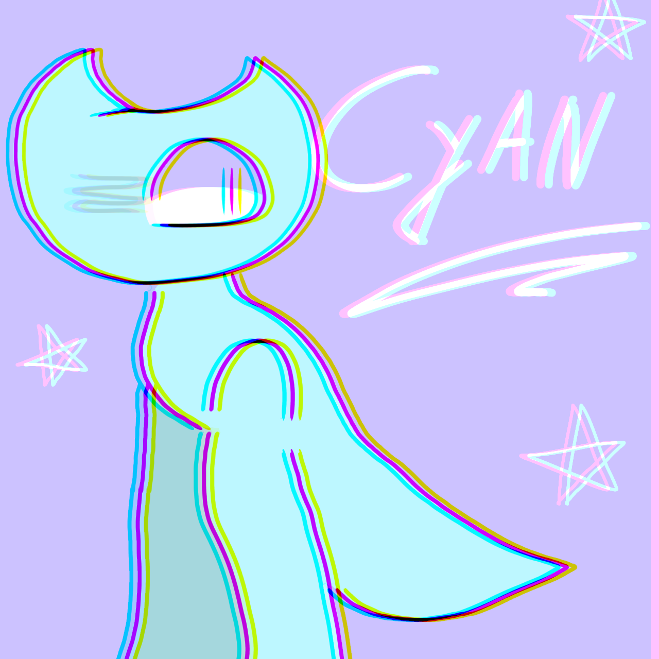 Cyan Rainbow friends - ibisPaint