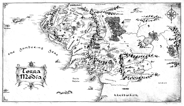 Mapa da Terra Média de Tolkien - ibisPaint
