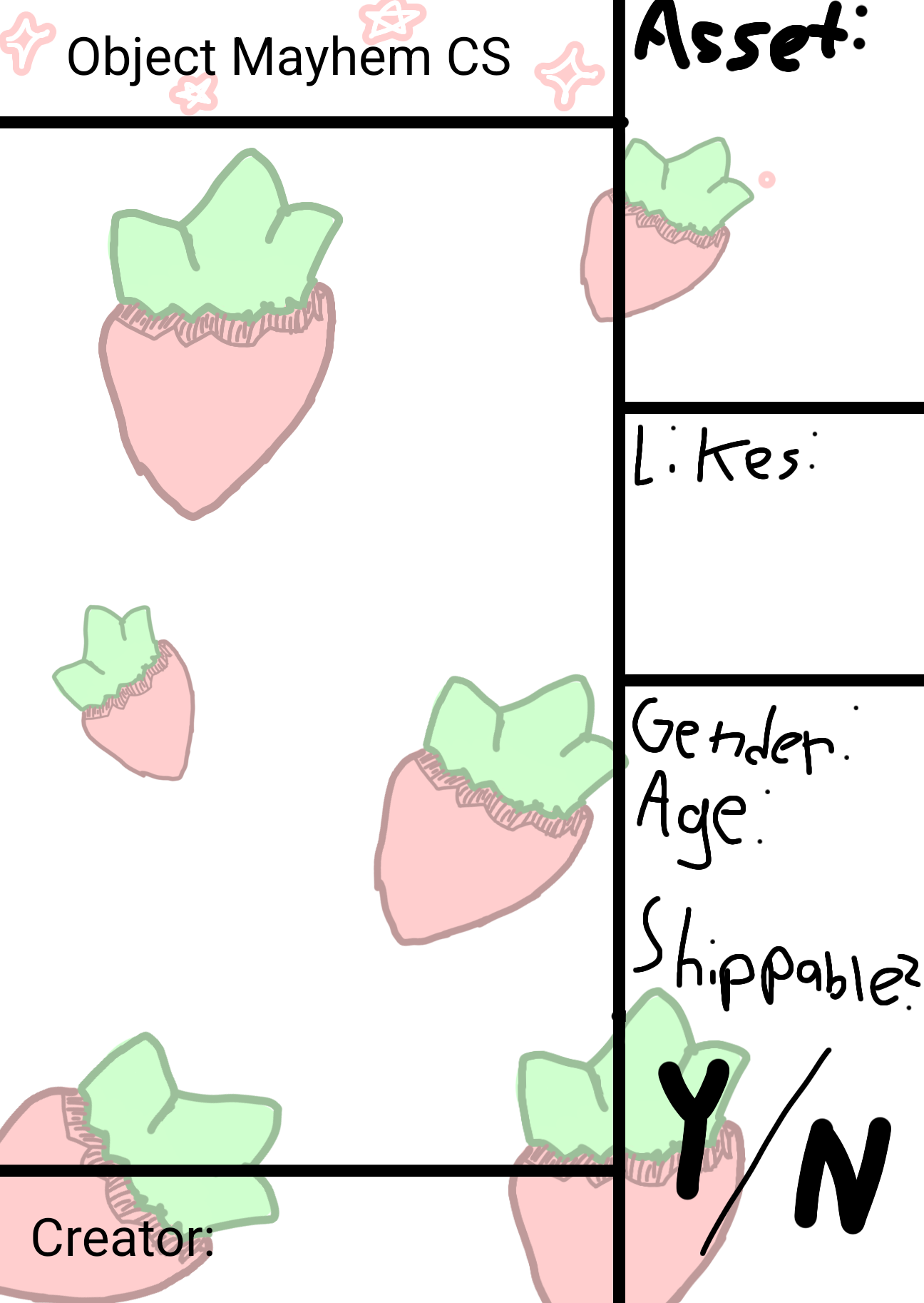 Object Mayhem Character Sheet - ibisPaint