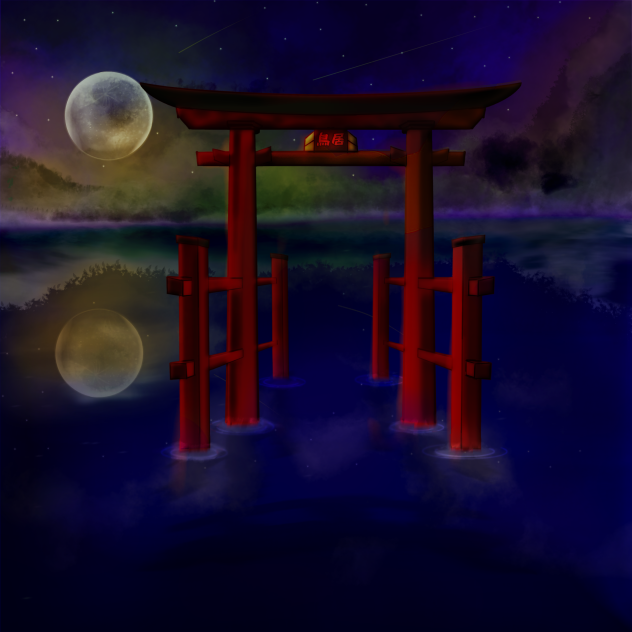 鳥居 (torii evening) - ibisPaint