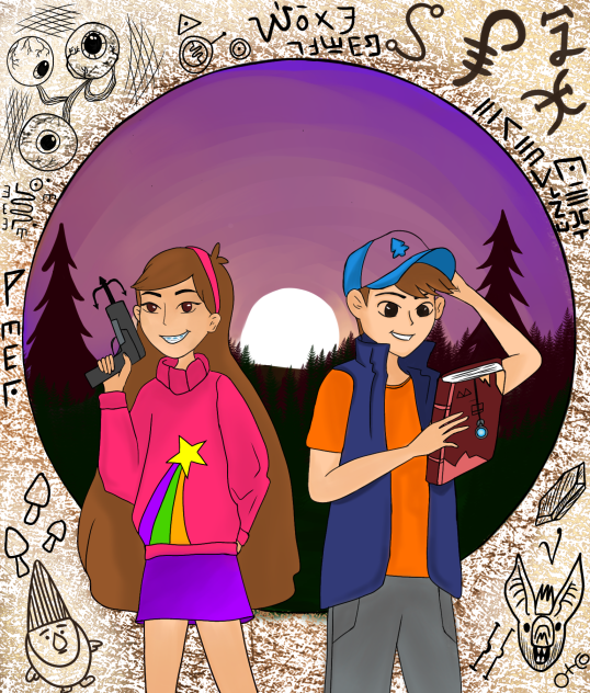 Mabel and Dipper - ibisPaint