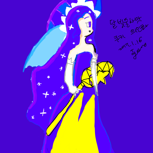 SP speedpainting 달빛술사맛 쿠키 의인화 (Mooncat) - ibisPaint