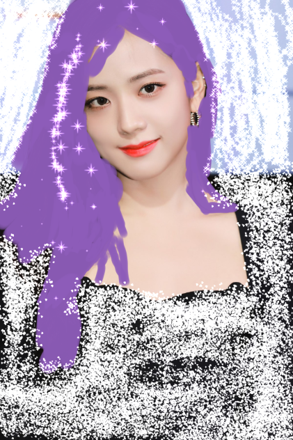 Jisoo with purple hair - ibisPaint