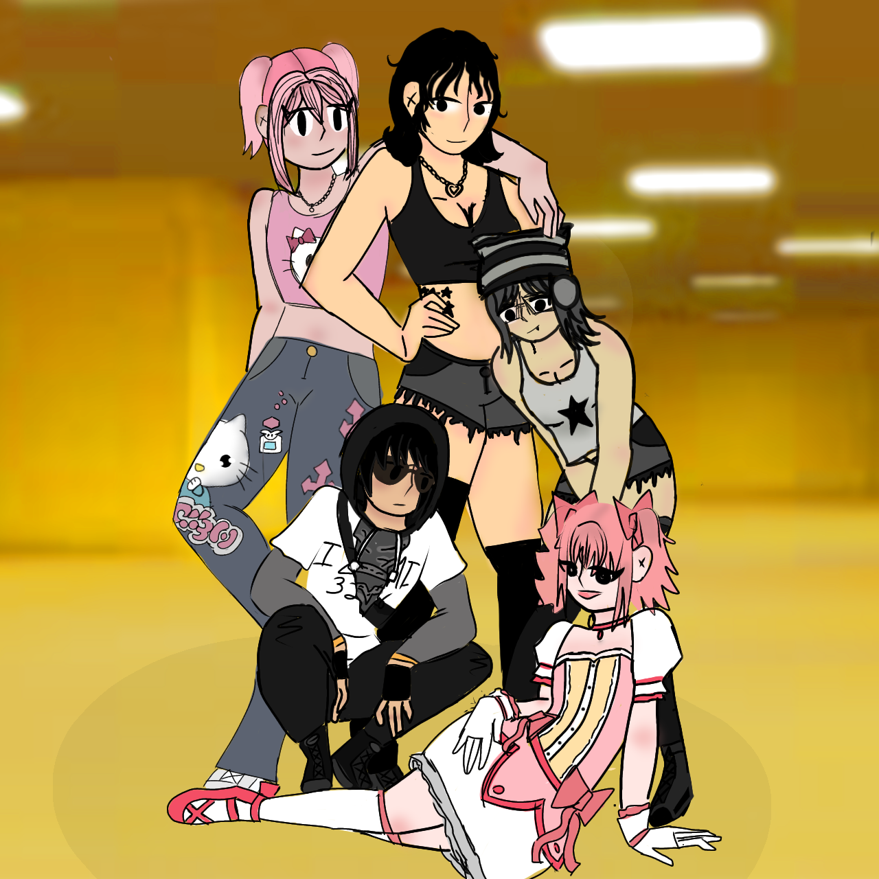 Eu e os manos na backrooms - ibisPaint