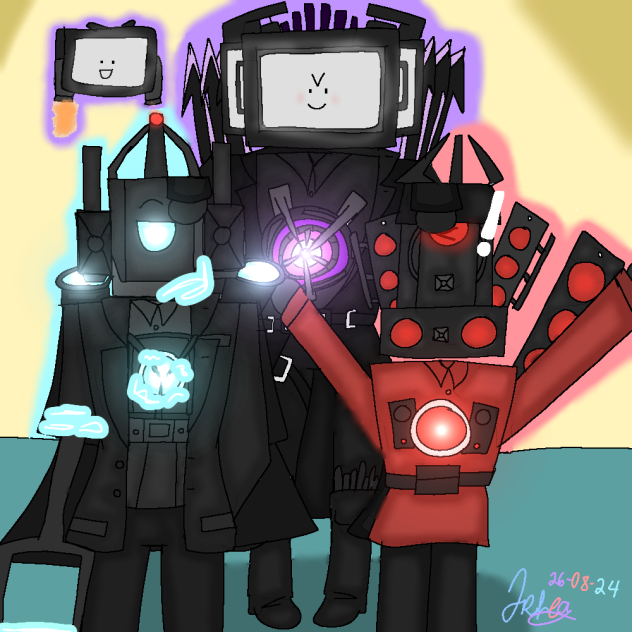 Titan trio 🩵 ️💜 - ibisPaint