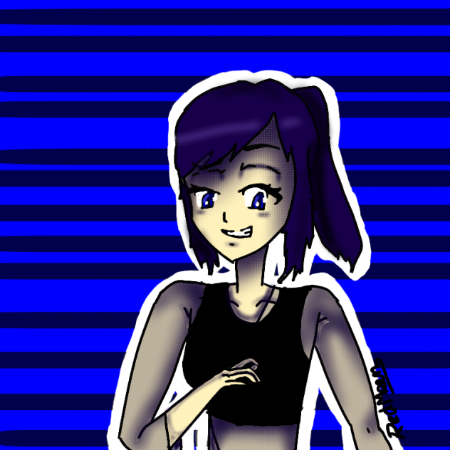 Blue yandere -- chan - ibisPaint