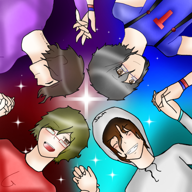 Sam, Taurtis, grian, and domwow - ibisPaint