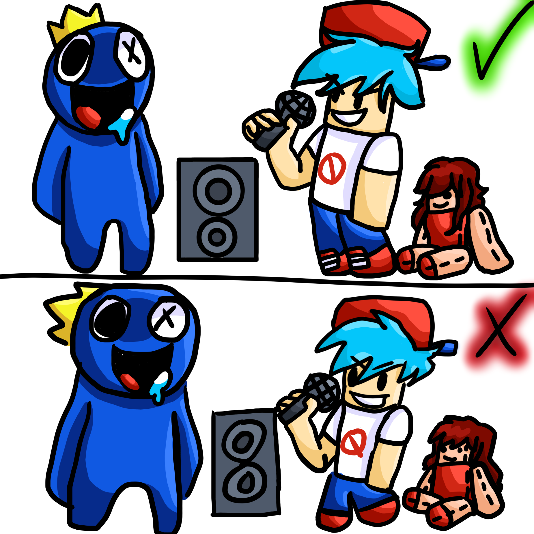 Fnf Rainbow friends(Blue) - ibisPaint